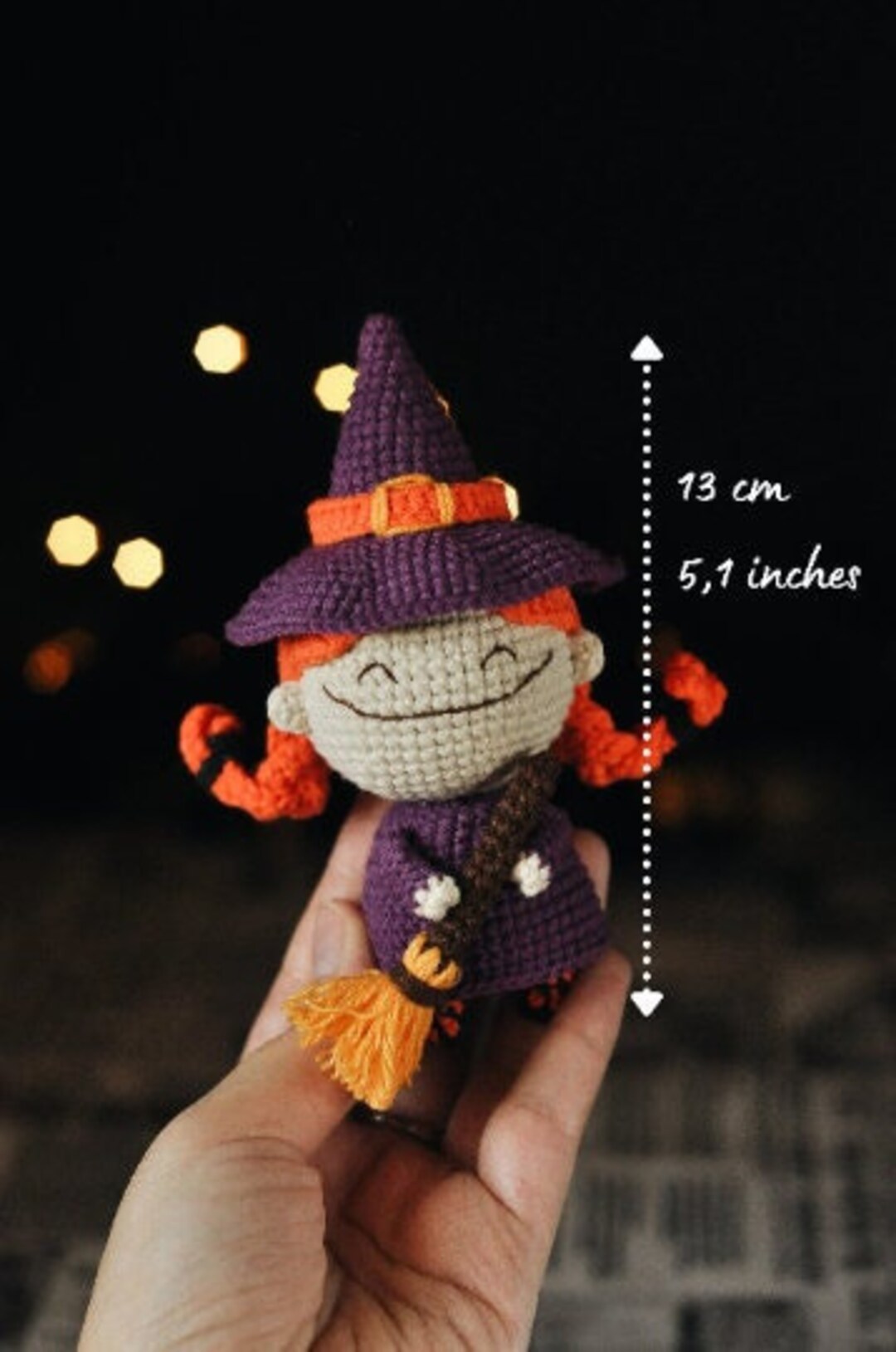 Witch Doll Amigurumi Pattern, Halloween Crochet Patterns, Crochet Witch ...