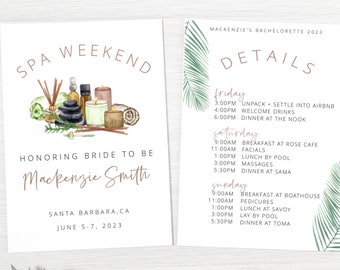 Girls Weekend Trip Travel Itinerary-daily Schedule-girls - Etsy
