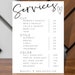 Price List / Services Menu Downloadable Customizable Templates - Etsy