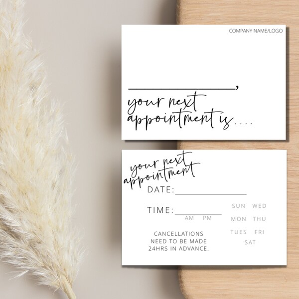 Appointment Reminder Cards - Etsy