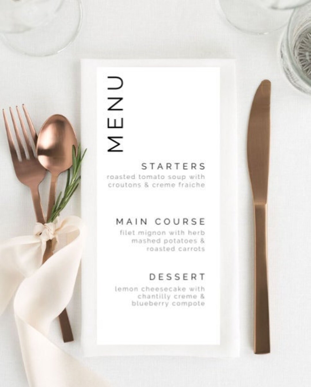 Menu Template | Modern | Simple + Clean | Sleek | EDITABLE ...