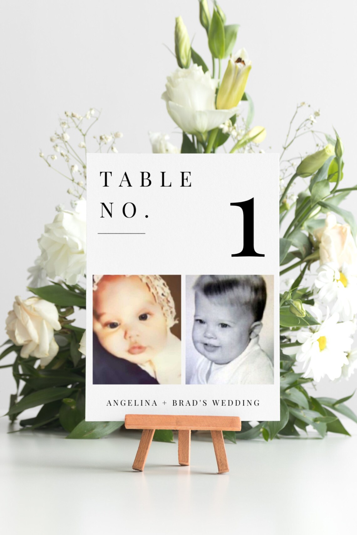 Wedding Table Numbers | Custom Photos | Baby Pictures - Instant Download & Easy to Customize - Etsy
