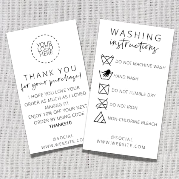 Laundry Thank You Card - Etsy