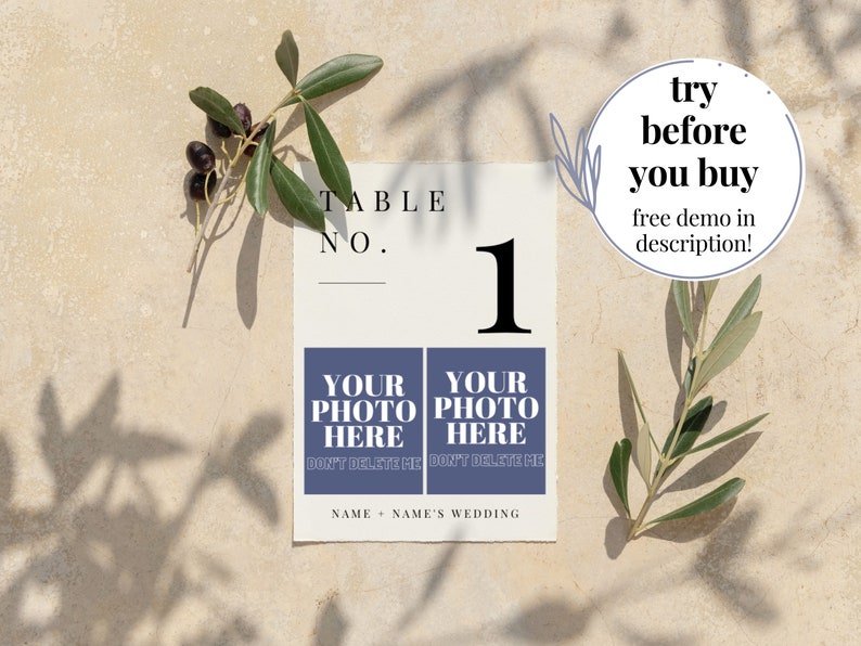 Wedding Table Numbers | Custom Photos | Baby Pictures - Instant ...