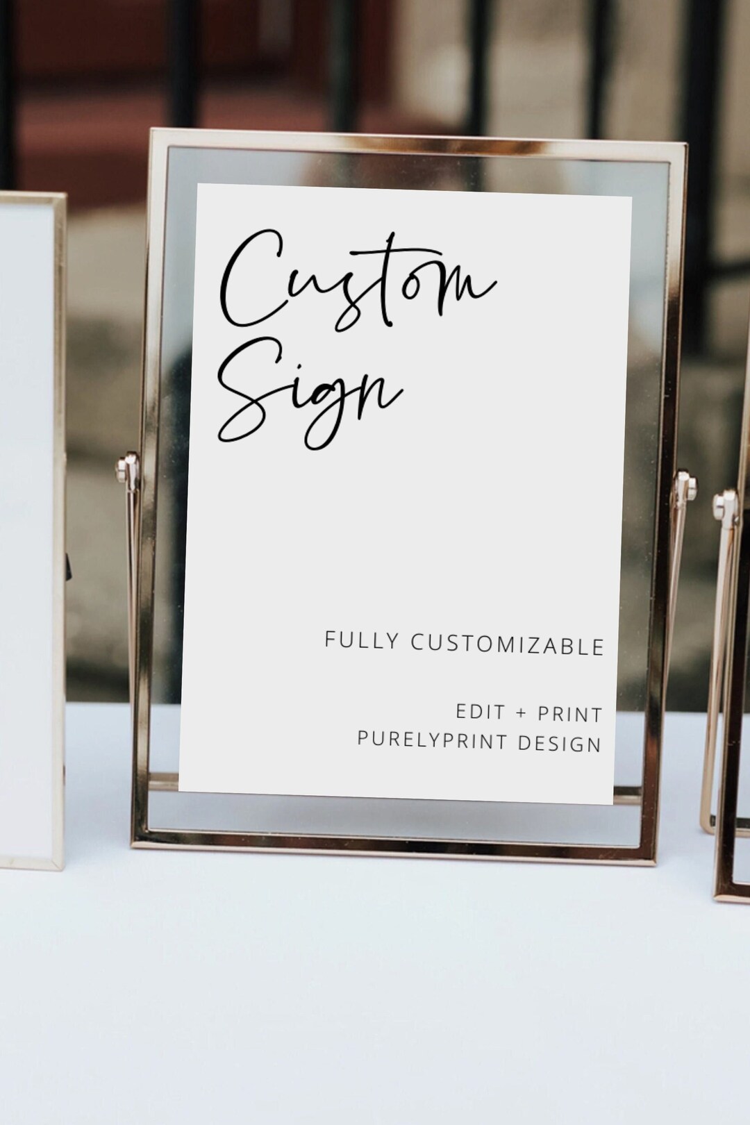 Customizable Minimalistic Table Sign | Instant Download & Customizable ...