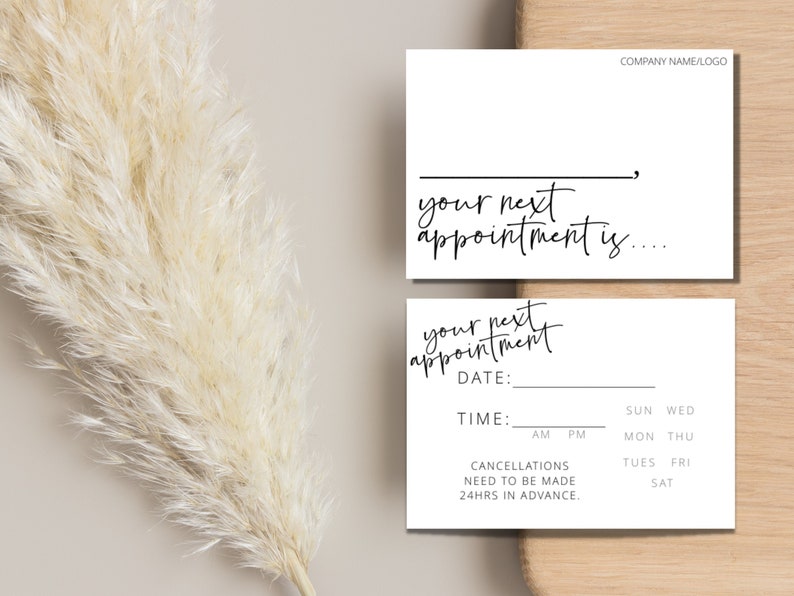 Appointment Reminder Card Downloadable Customizable - Etsy