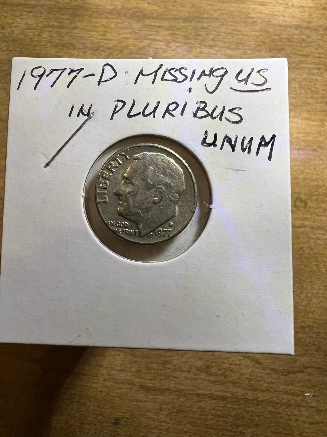 1977 D Dime Rare Error Missing Letters US Coin - Etsy