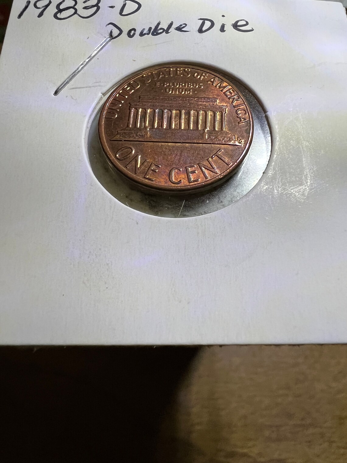 1983 D Penny US Coin Double Die - Etsy