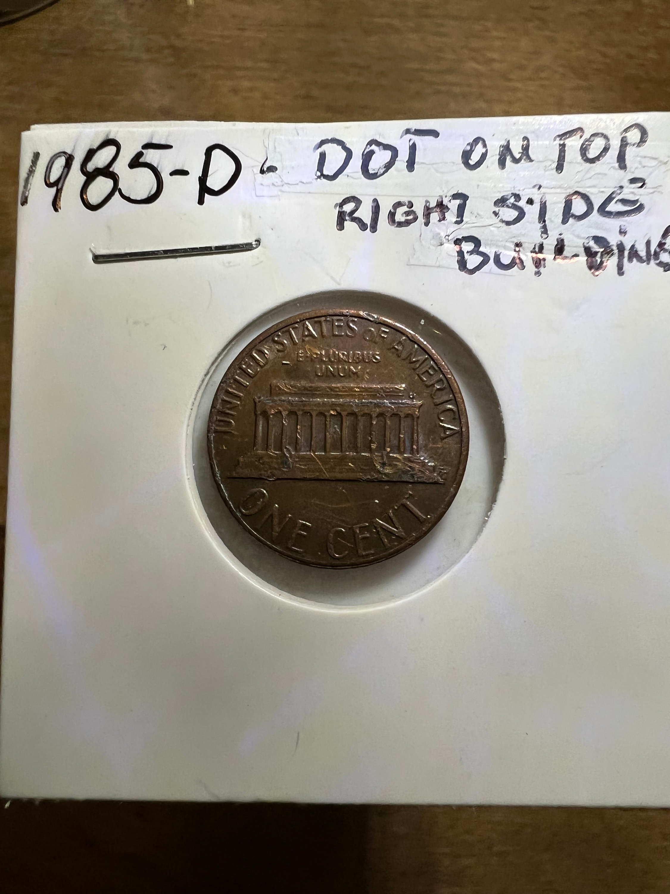 1985 D Penny Error Dot US Coin - Etsy
