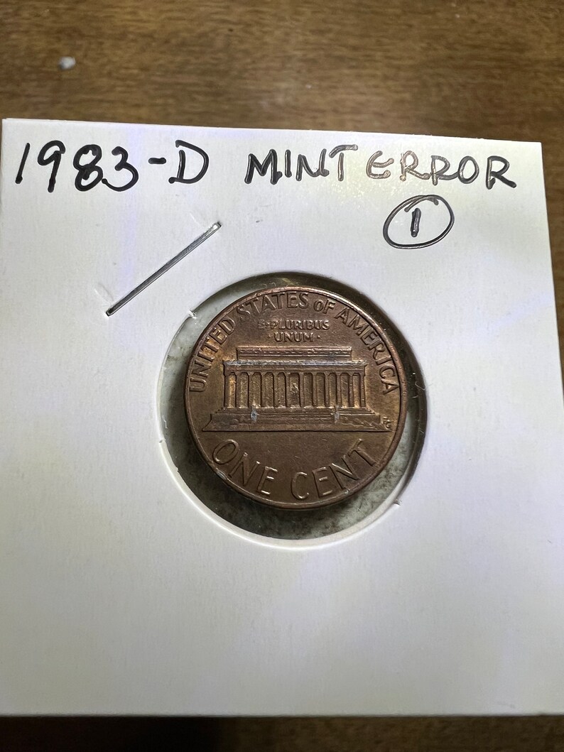 1983 D Penny Mint Error US Coin - Etsy