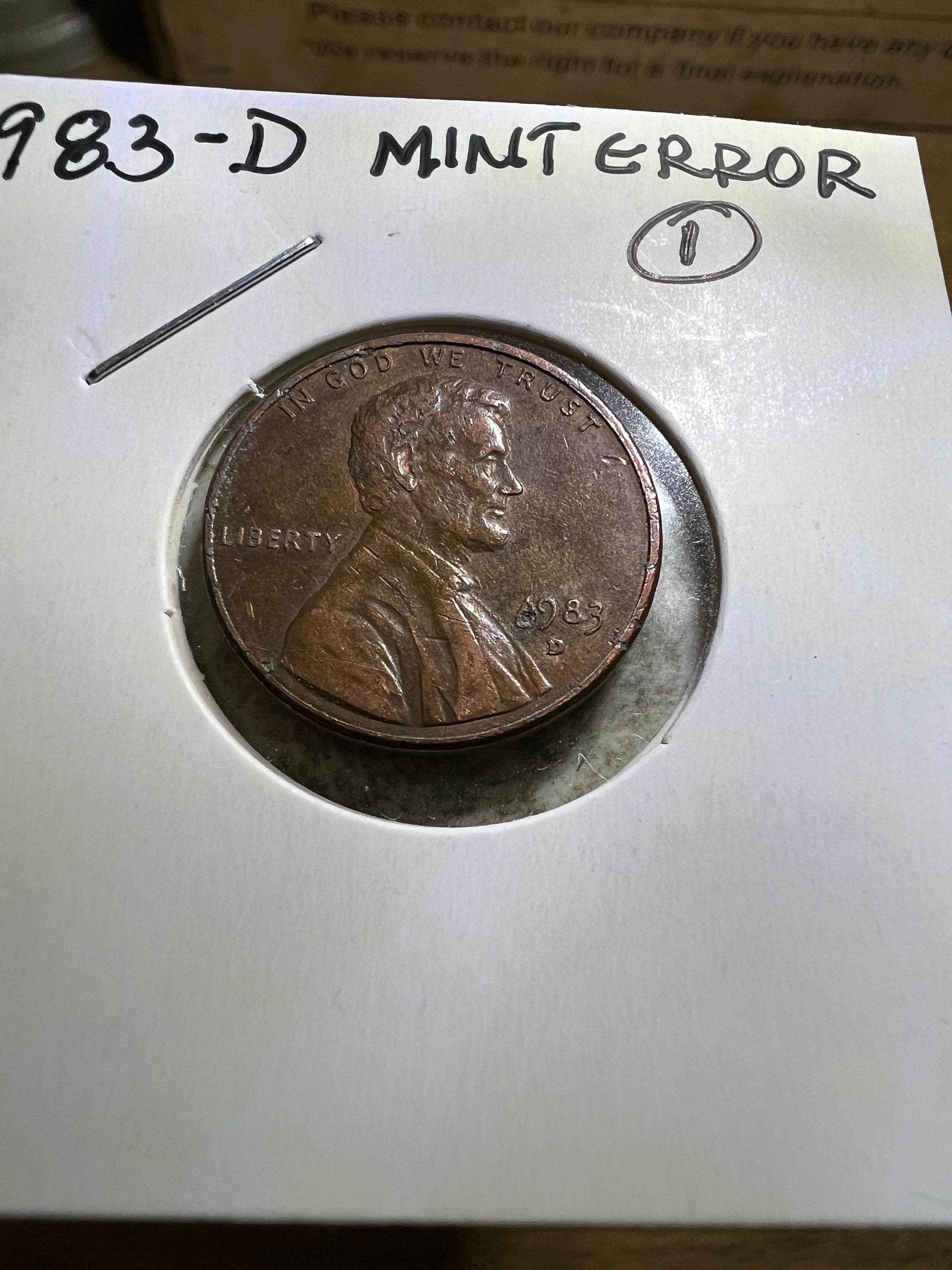 1983 D Penny Mint Error US Coin - Etsy