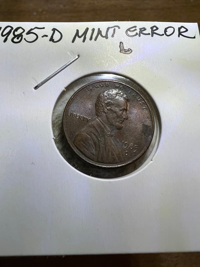 1985 D Penny Mint Error US Coin - Etsy