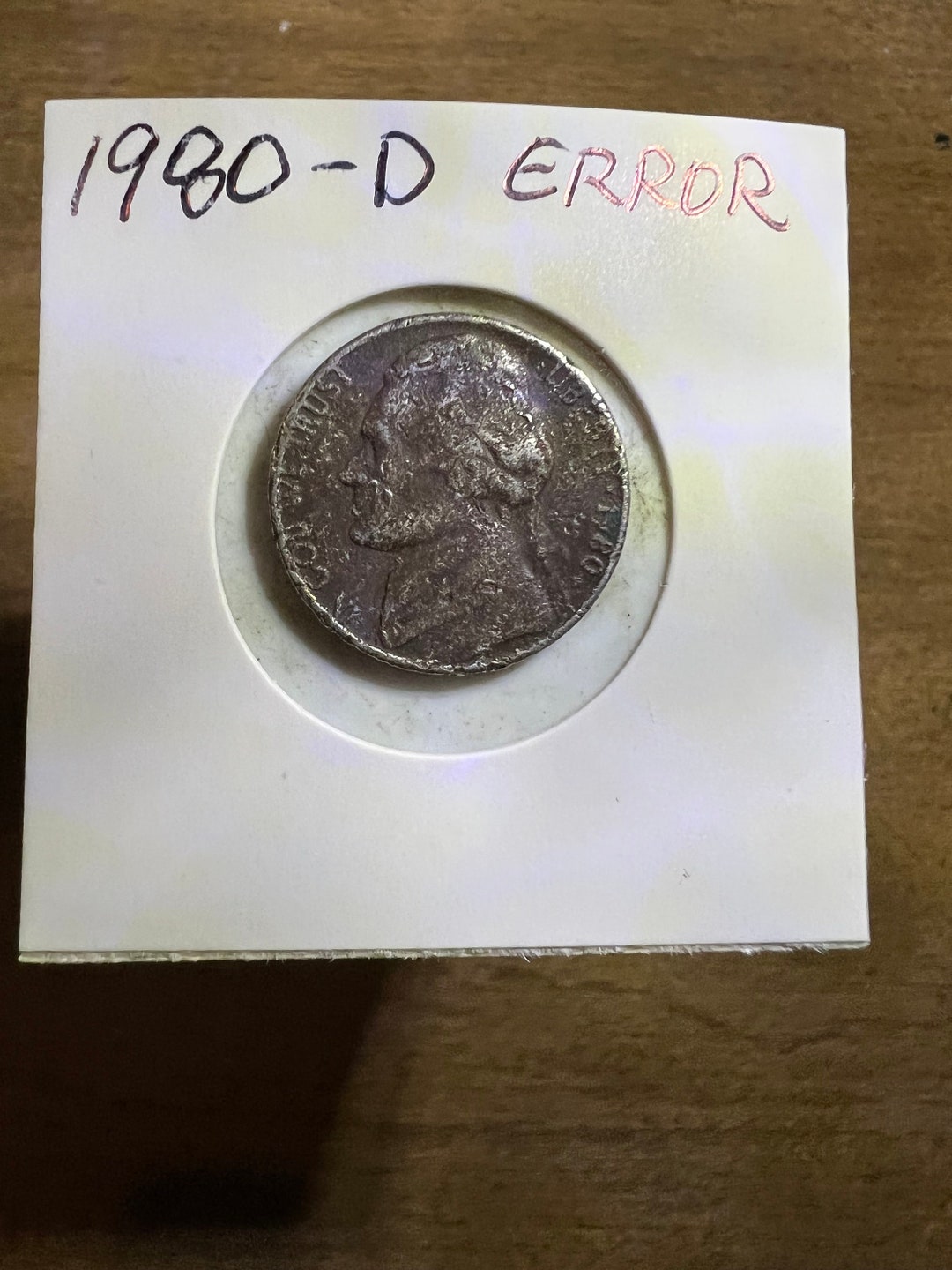 1980 D Nickel Error US Coin - Etsy