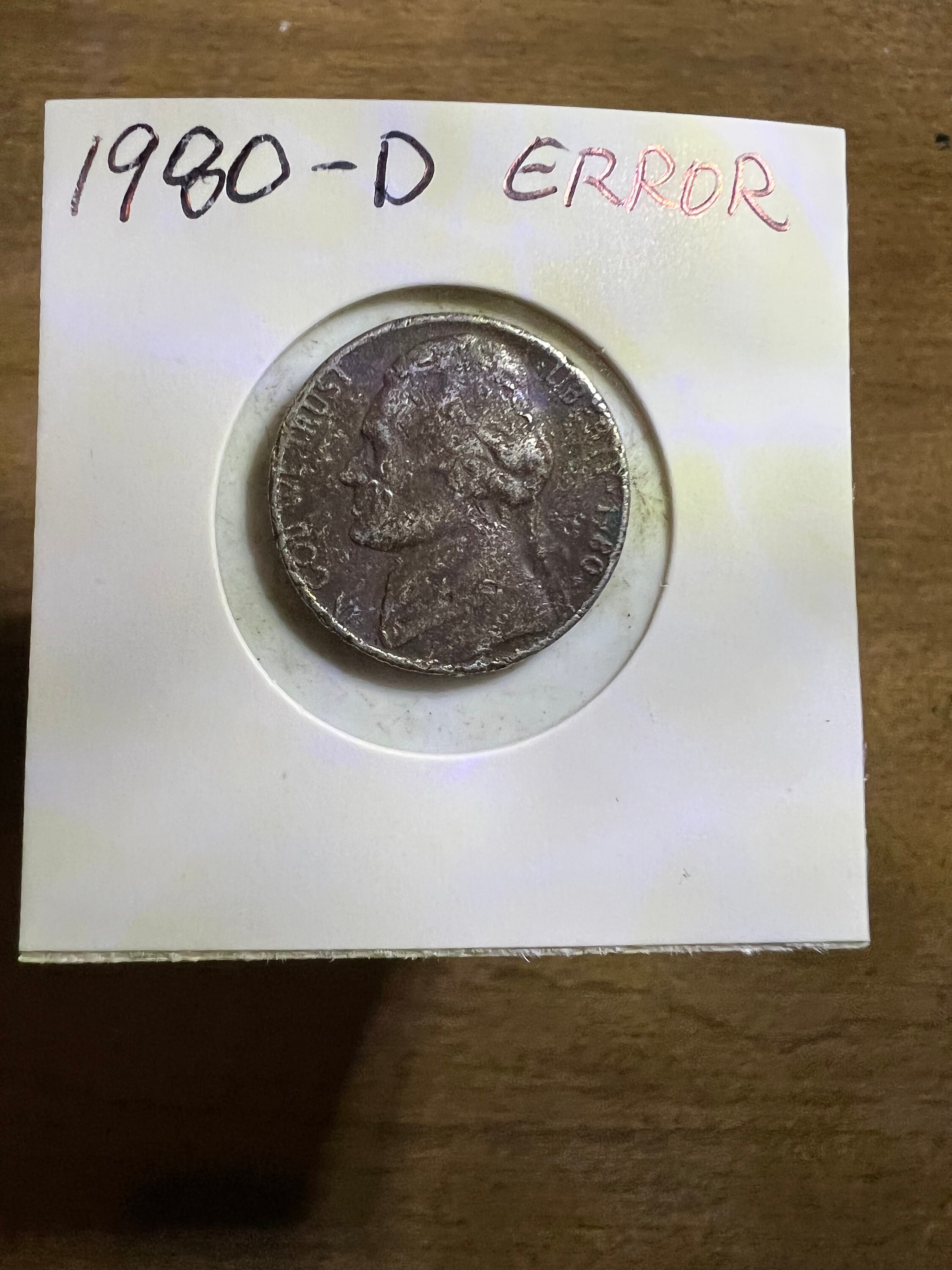1980 D Nickel Error US Coin - Etsy