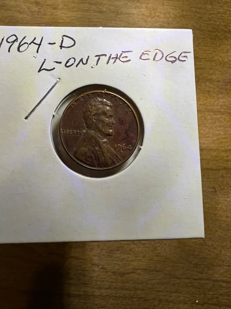 1964 D Penny Error L on the Edge - Etsy