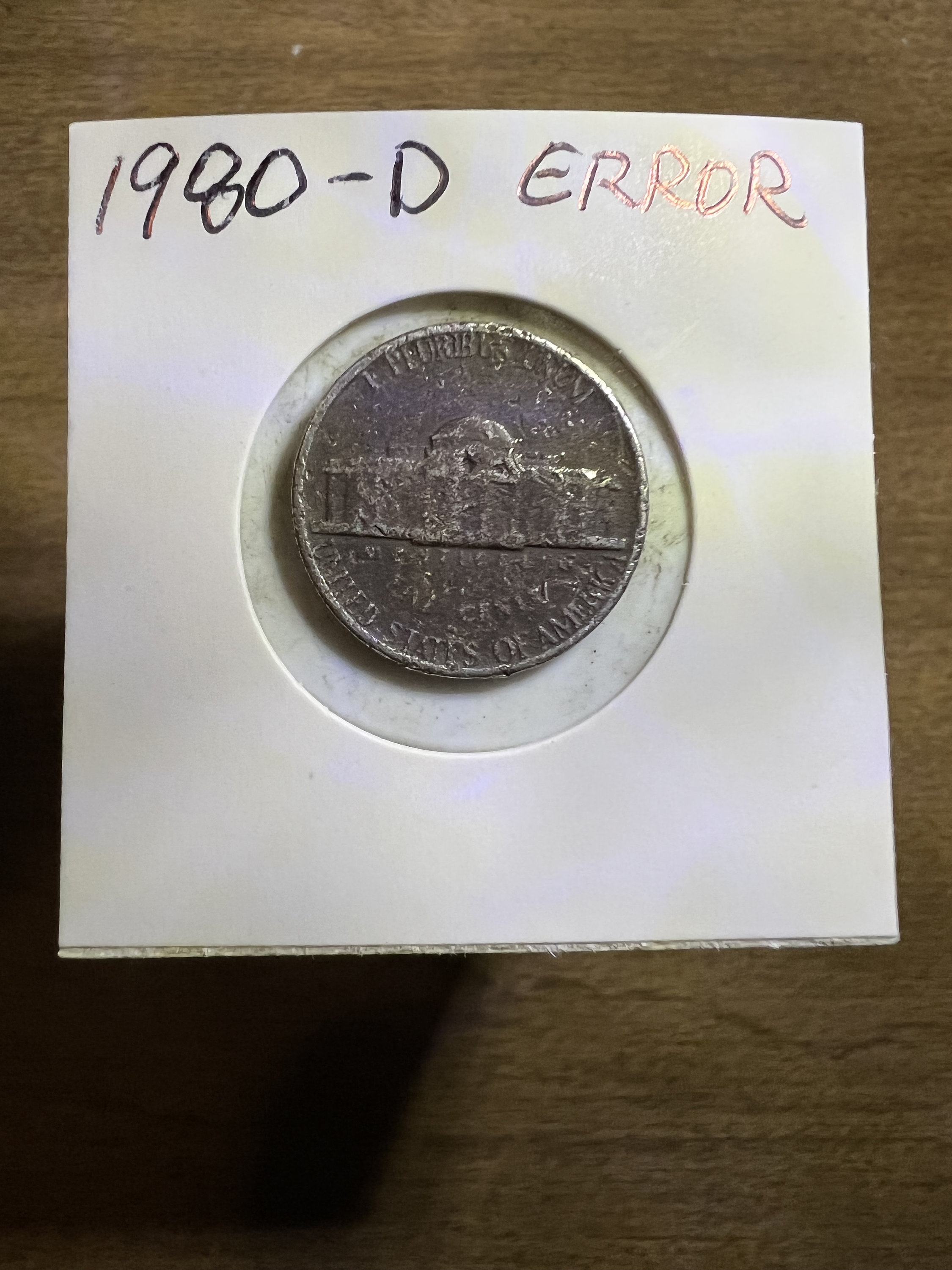 1980 D Nickel Error US Coin - Etsy