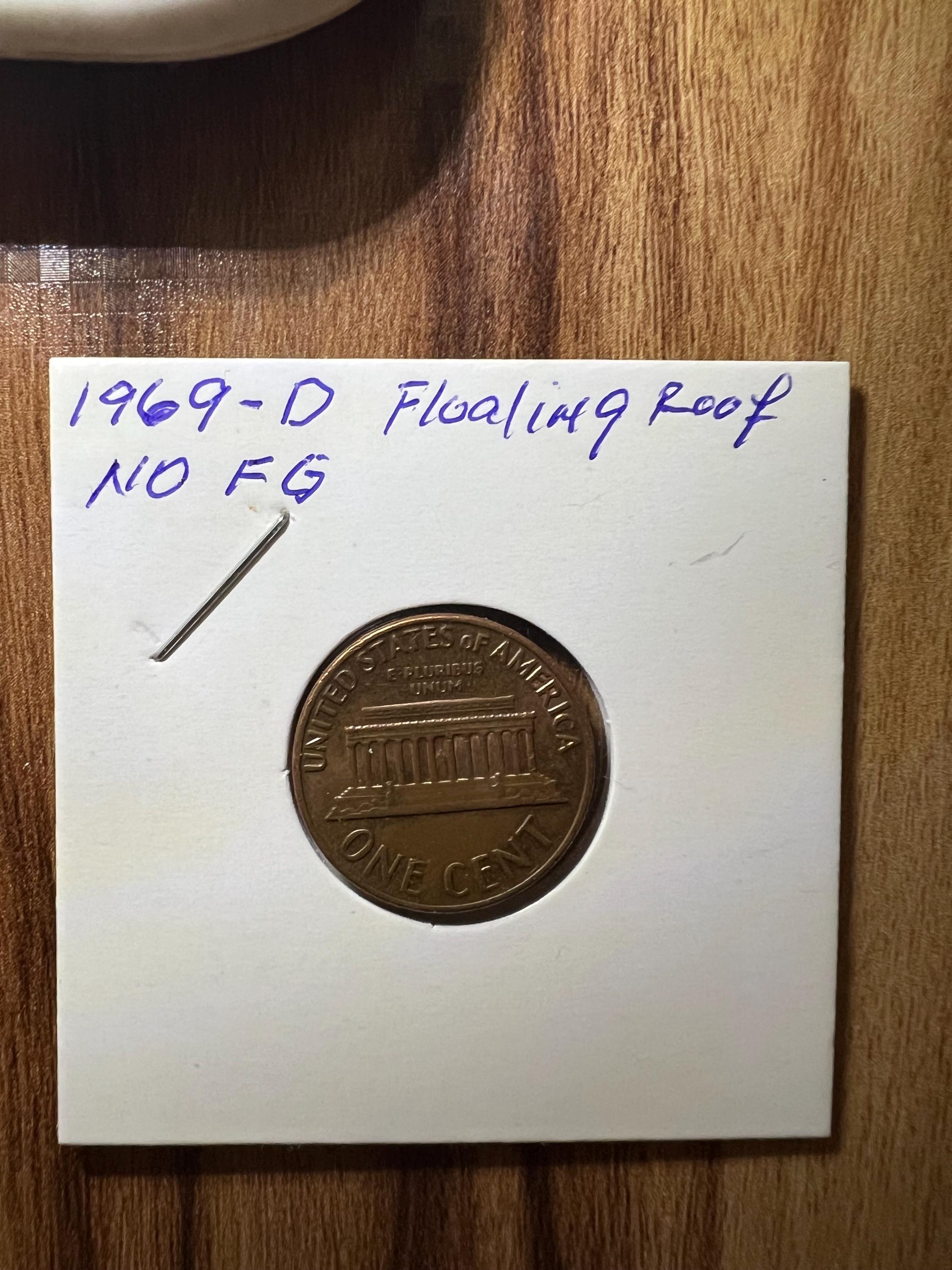 1969-D Penny US Coin No FG Floating Roof Rare Error - Etsy