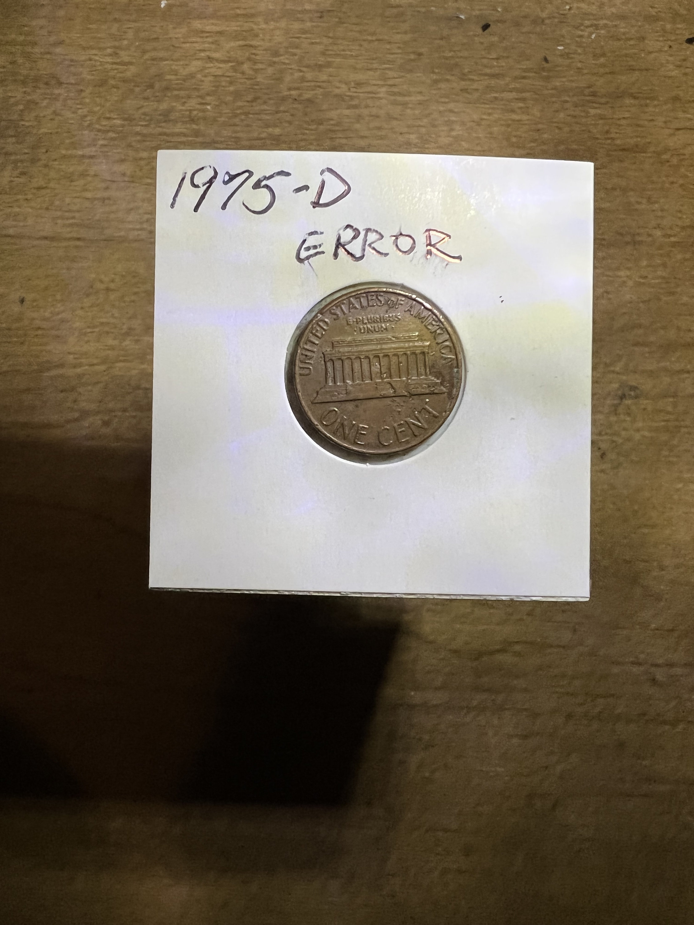 1975 D Penny Error US Coin - Etsy