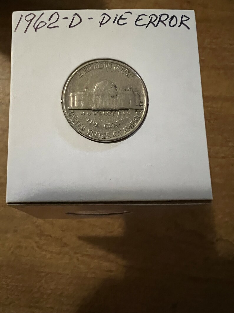1962 D Nickel Die Error US Coin - Etsy