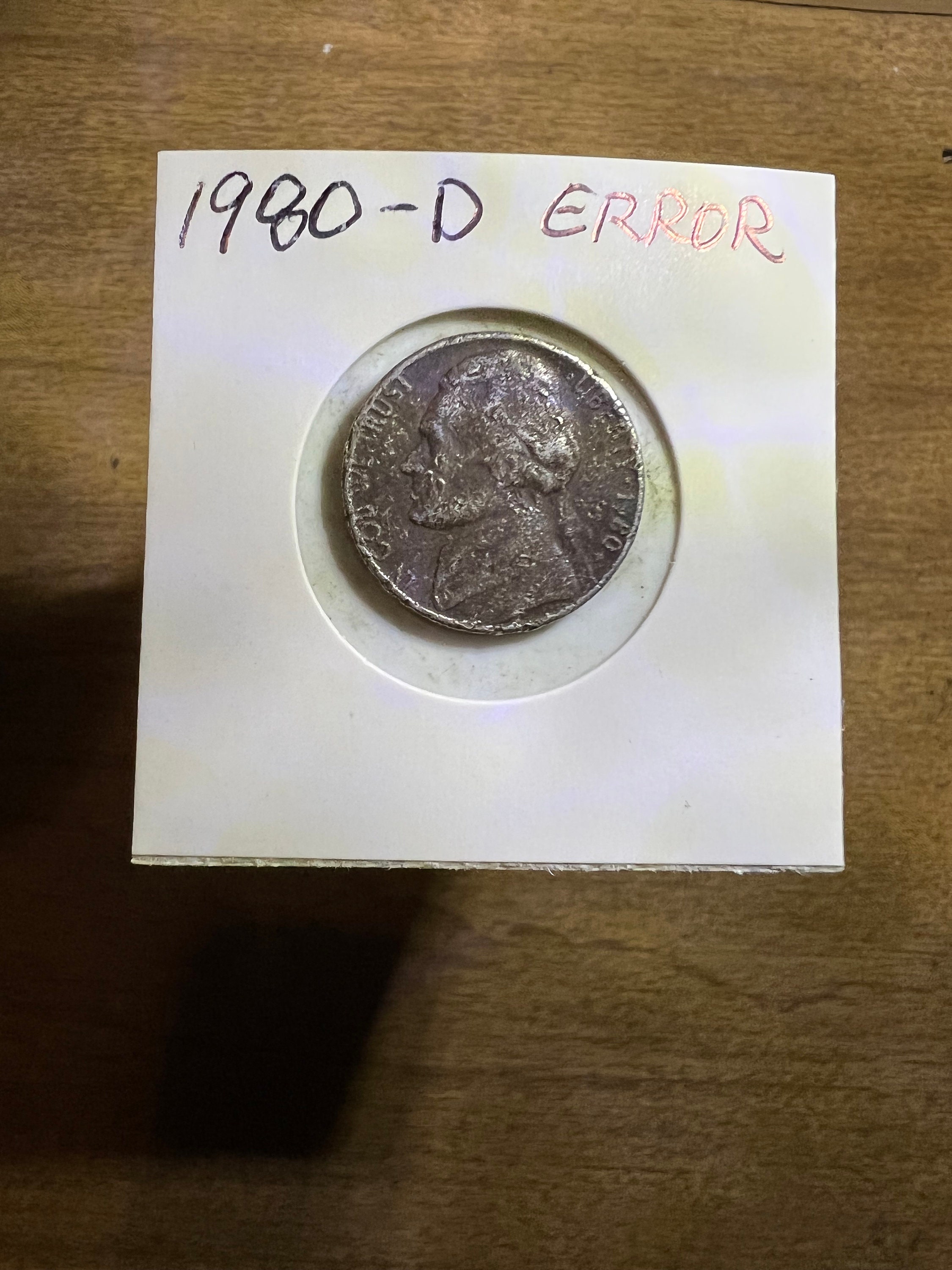 1980 D Nickel Error US Coin - Etsy