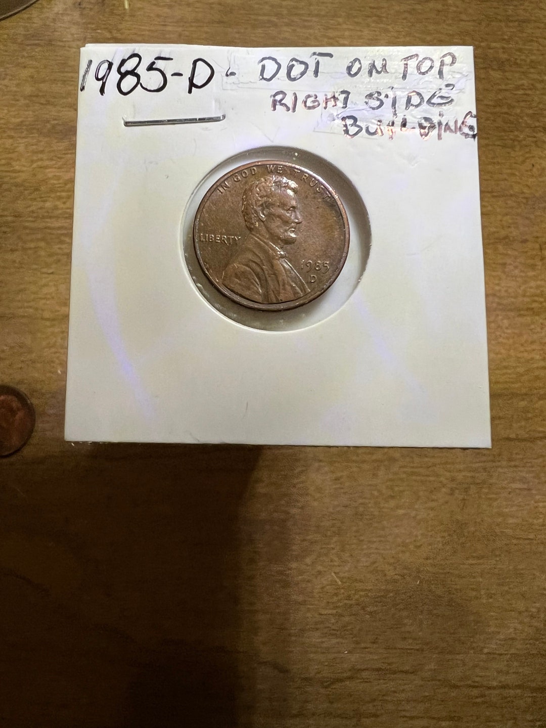 1985 D Penny Error Dot US Coin - Etsy