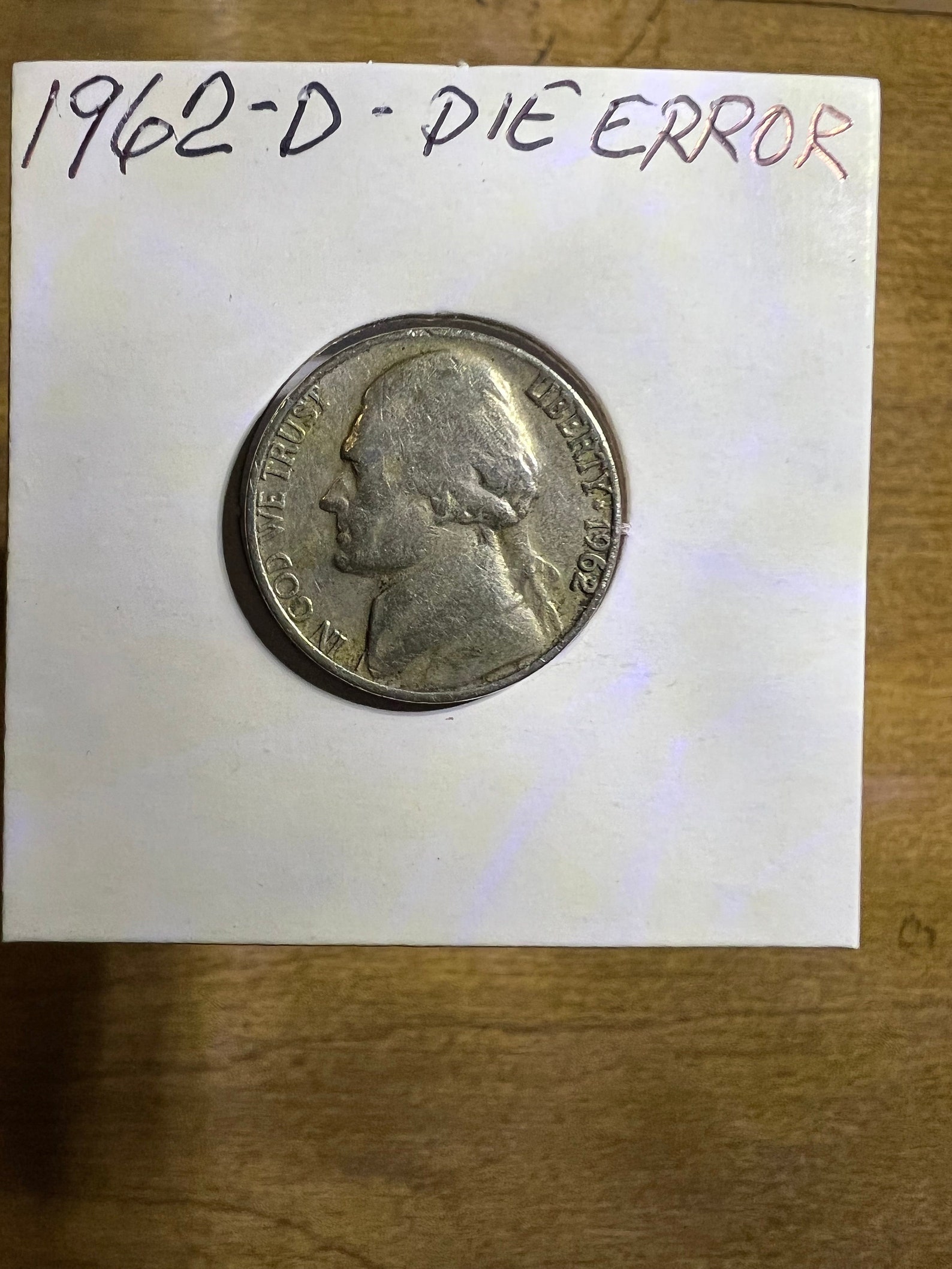 1962 D Nickel Die Error US Coin - Etsy
