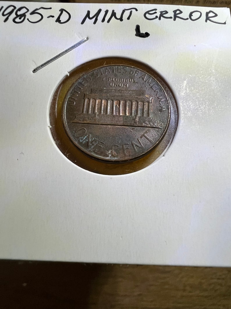 1985 D Penny Mint Error US Coin - Etsy