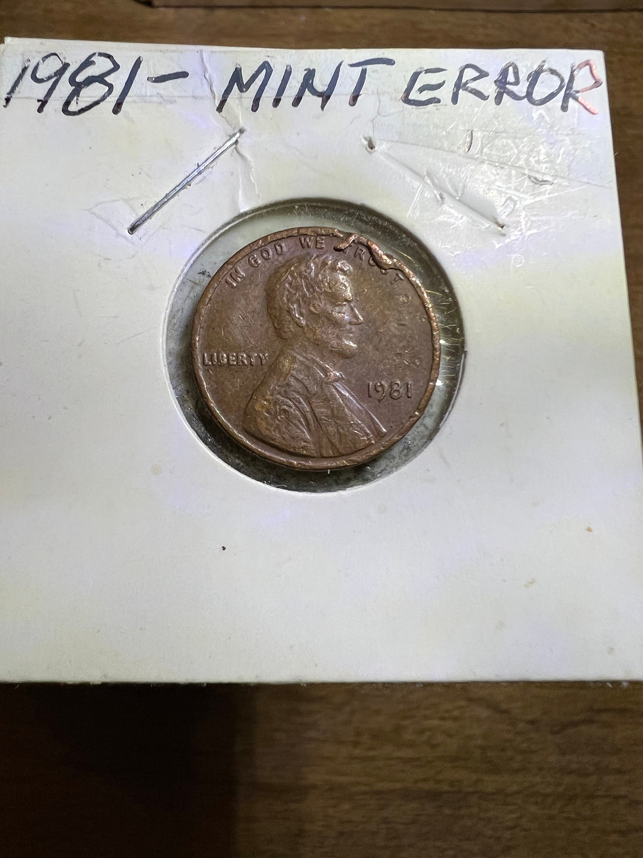 1981 Penny US Coin Mint Error - Etsy