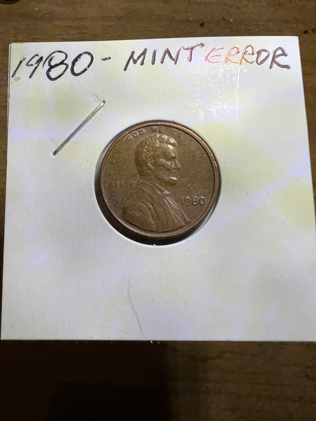 1980 Penny Mint Error Words and Letters US Coin - Etsy