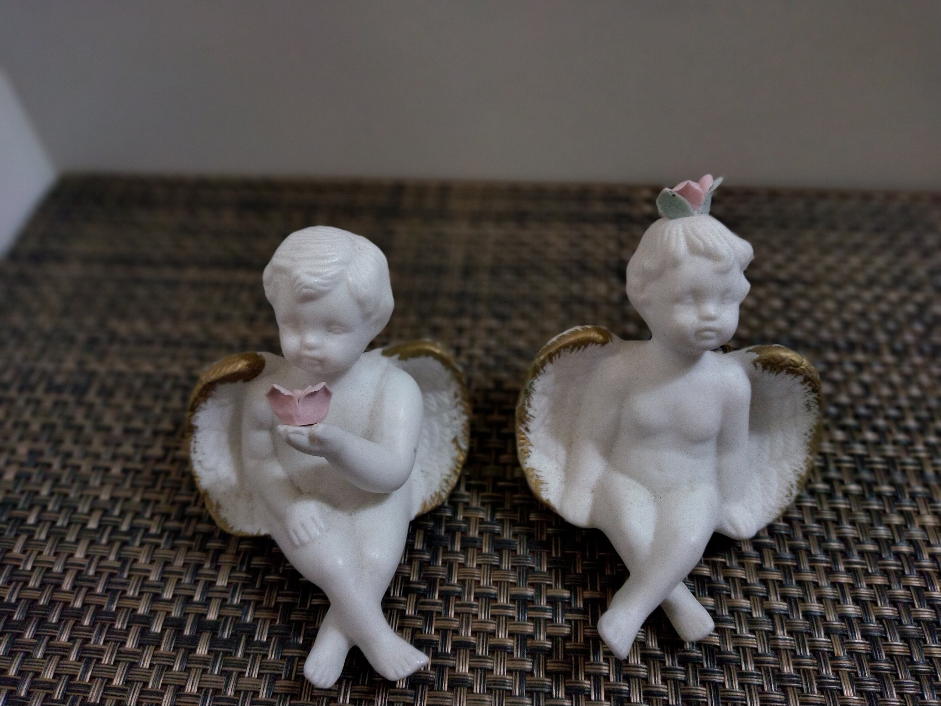 Pair of Porcelain Shelf Angels - Etsy