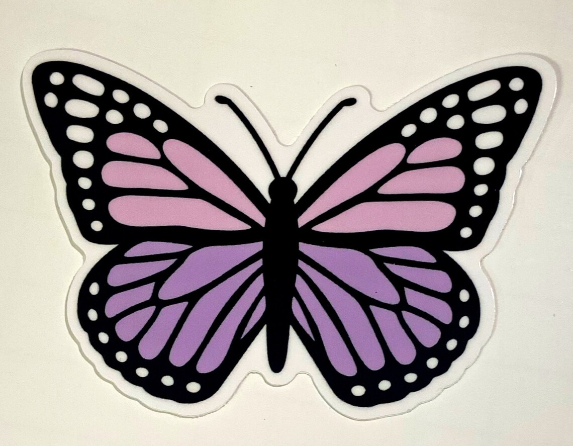 Two Toned Purple Butterfly Sticker, Fun, Trendy, Gifts for Her, Women ...