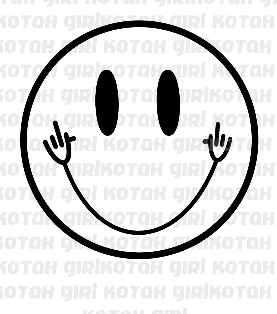 FU Smiley Face Svg Cute, Trendy, Funny Digital Download, Happy Face ...