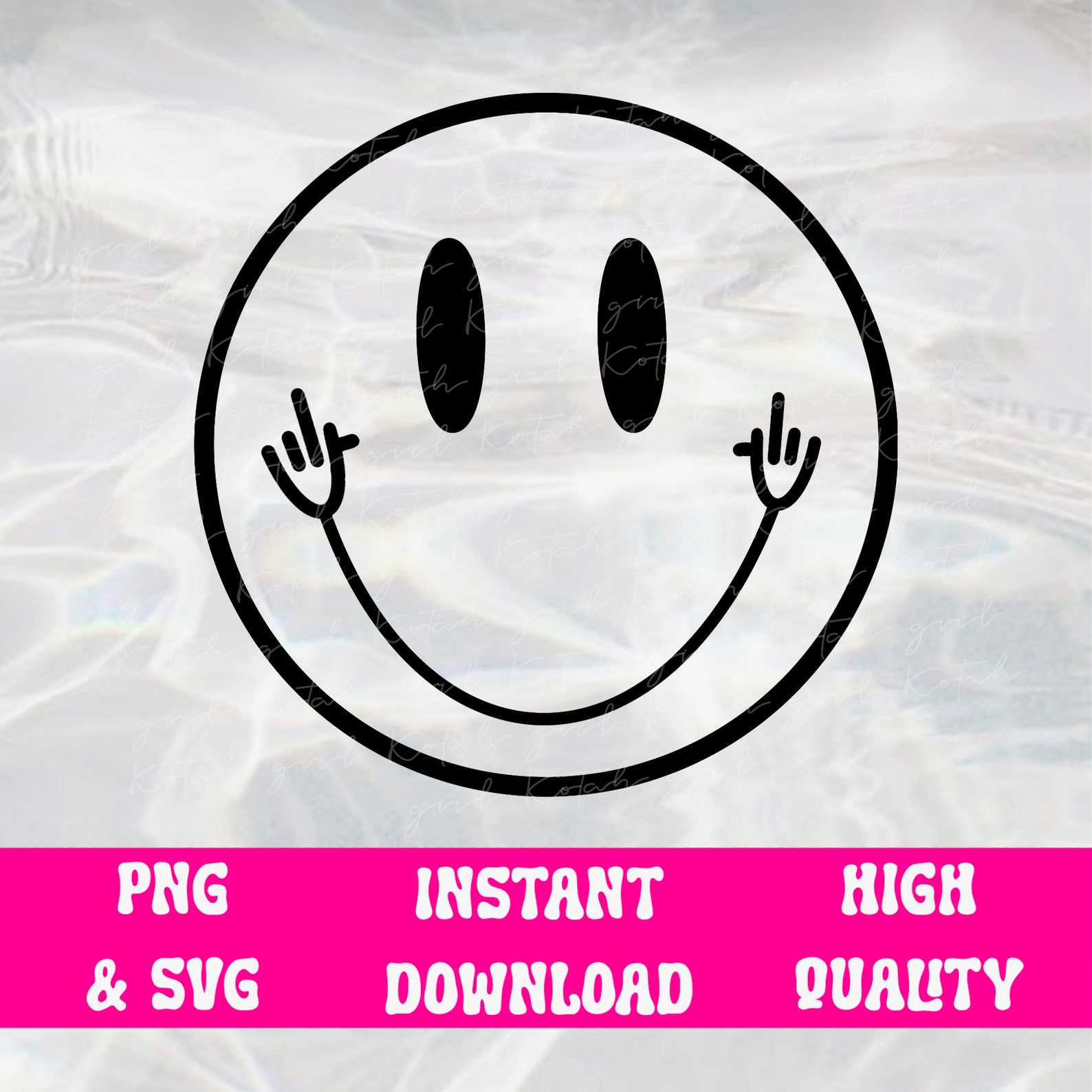 FU Smiley Face Svg Cute, Trendy, Funny Digital Download, Happy Face ...