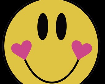 Smiley Face Svg Cute Trendy Digital Download Happy Face - Etsy