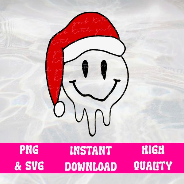 Smiley Face Png Santa Hat - Etsy