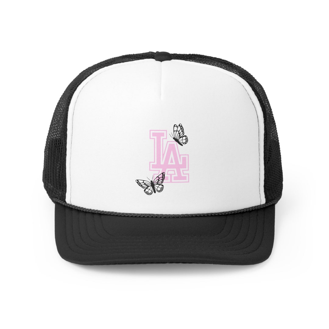 Pink LA Butterfly Dodgers Baseball Hat, Graphic Hat, Baseball MLB Style ...