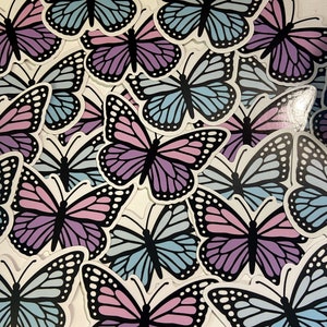 Blue Two Toned Butterfly Sticker, Fun, Trendy, Gifts for Her, Women ...