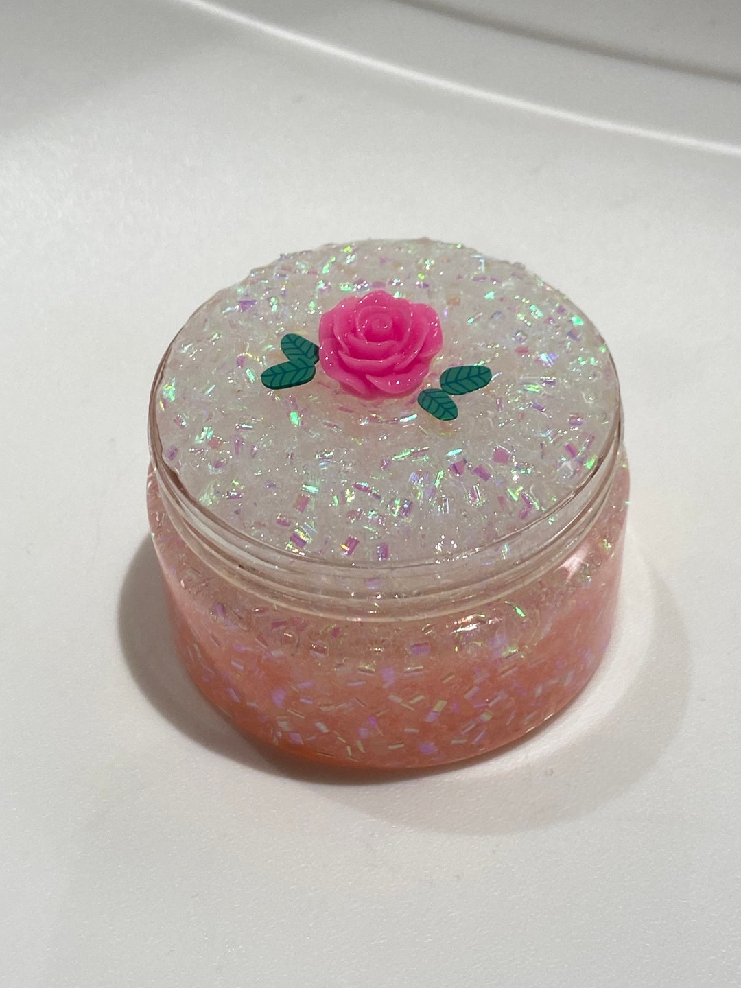 Crunchy Bingsu Slime 'ROSE QUARTZ CRUNCH' Pink Slime, Stretchy Slime ...