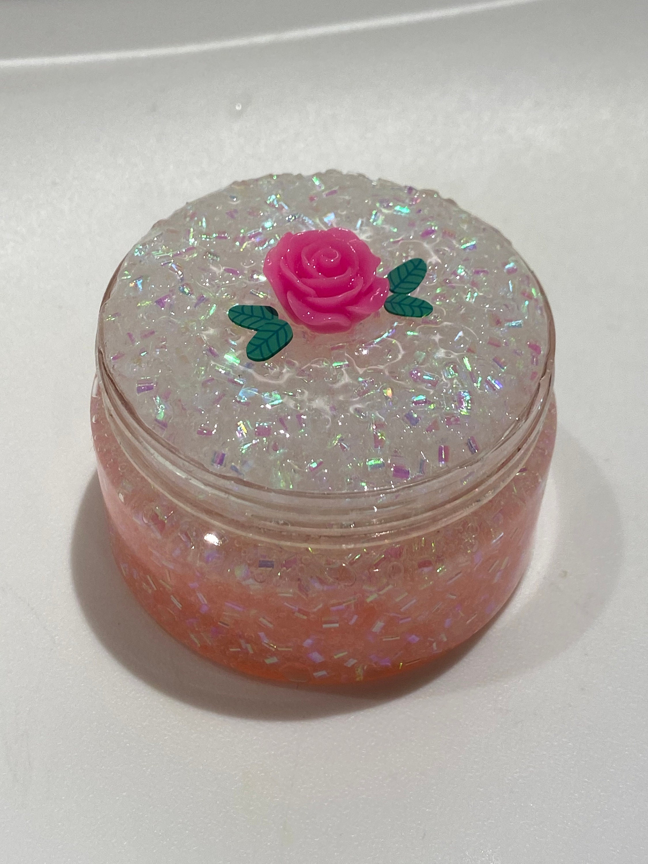 Crunchy Bingsu Slime 'ROSE QUARTZ CRUNCH' Pink Slime, Stretchy Slime ...