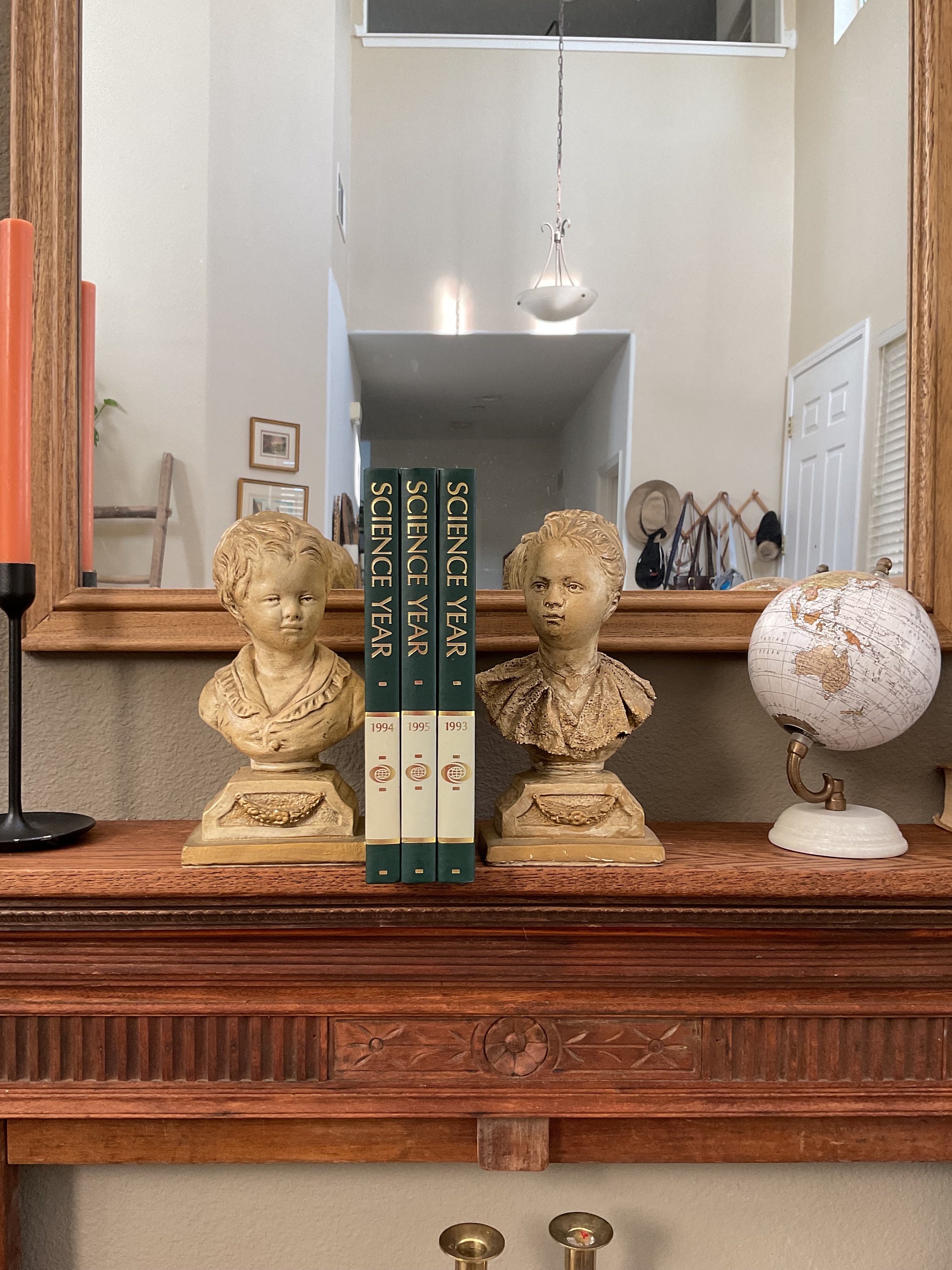 Vintage Alexander Backer Victorian Boy Girl Bust Bookend - Etsy