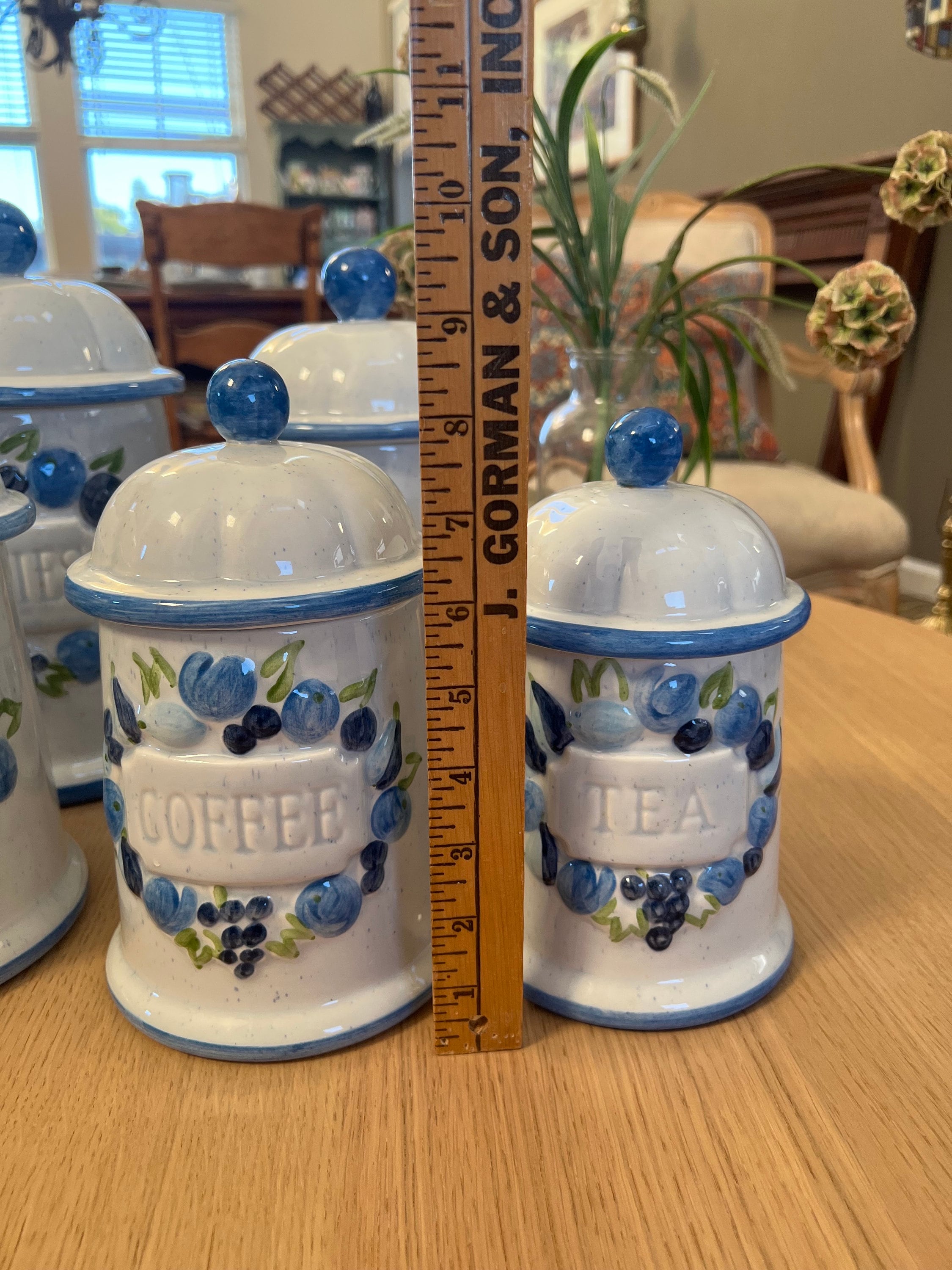 Vintage Ceramic Kitchen Canisters Set Coquette Kitchen Boho - Etsy