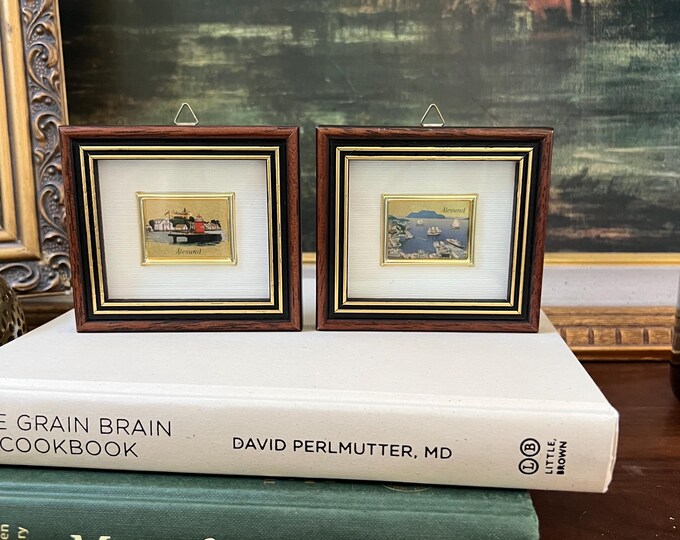 Vintage Norwegian Mini Frame Lanscape, Wall Art, Mini Wall Frames, Gift ...