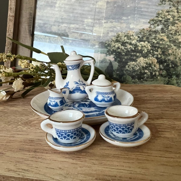 Blue Willow Tea Set - Etsy