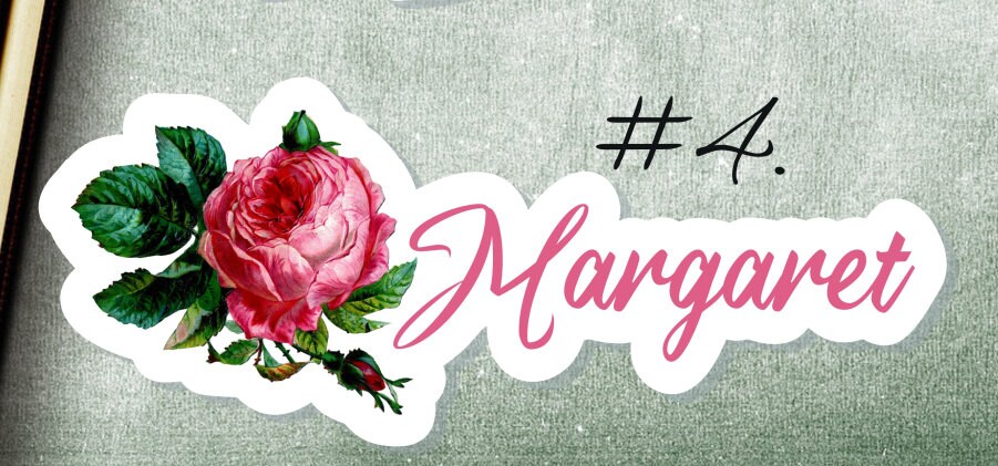 Roses Name Labels Stickers Personalized Waterproof Stickers - Etsy