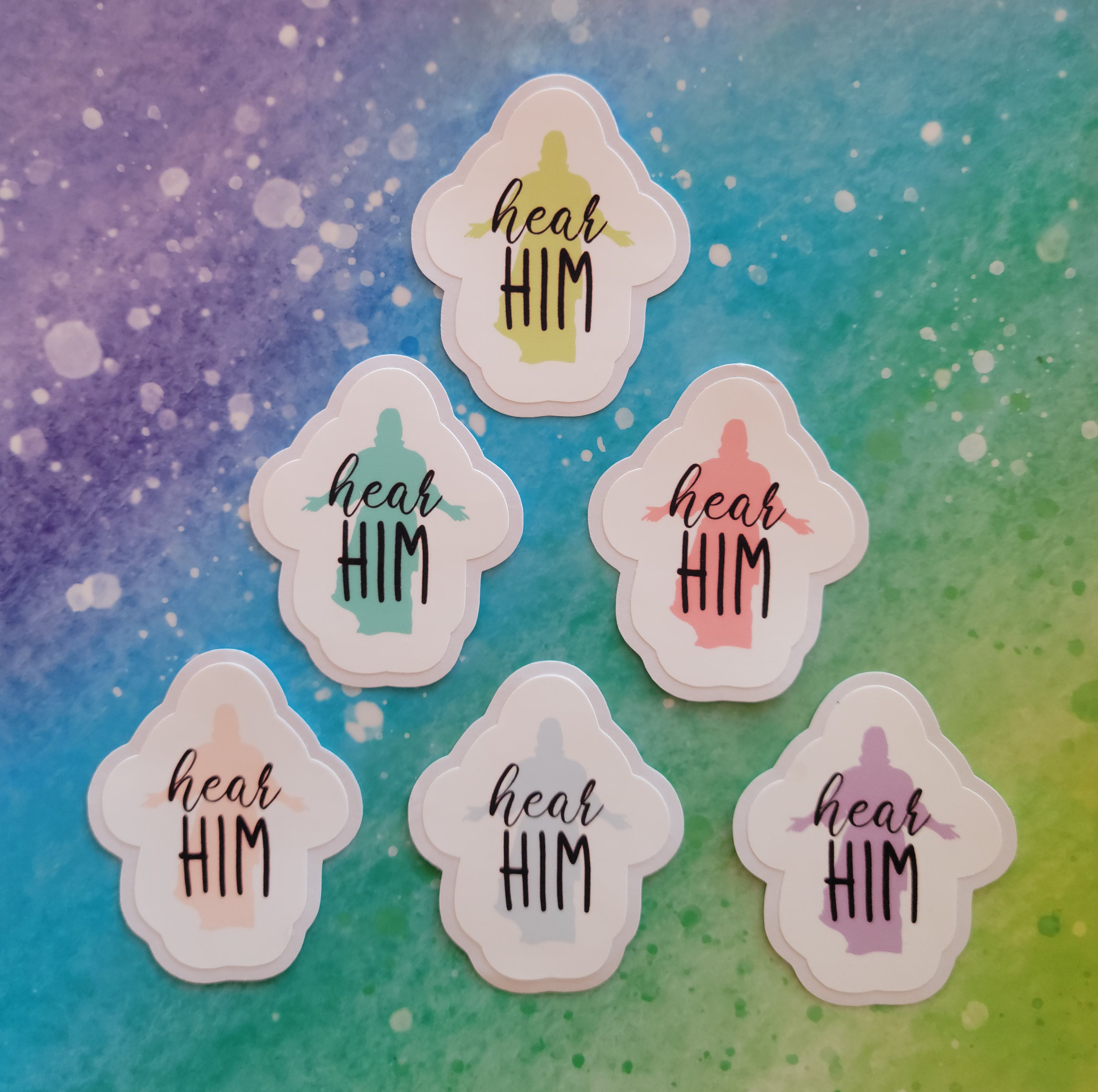 Hear Him - Jesus Christ Stickers - Easy-to-peel - Religious Christian ...