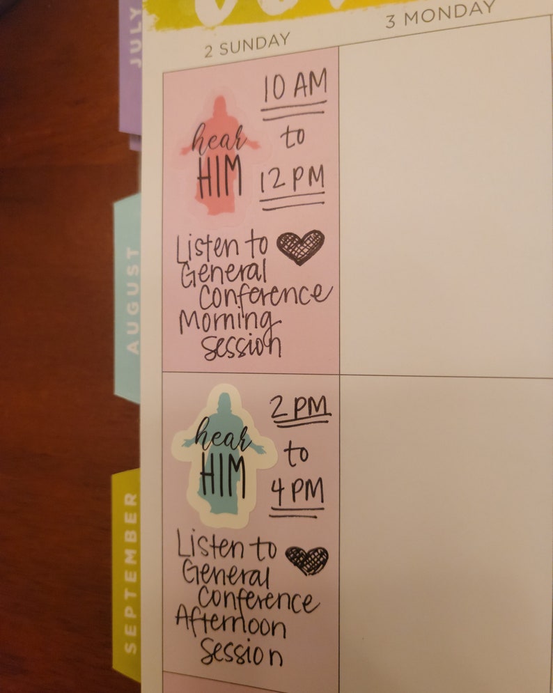 Jesus Christ Hear Him & Blank Sticker Sets - 24 Stickers per Sheet- LDS ...