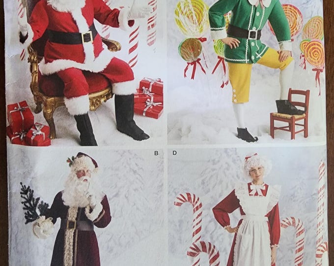 S2542 Simplicity SEWING PATTERN Santa Claus Mrs. Claus Saint Nick Elf ...