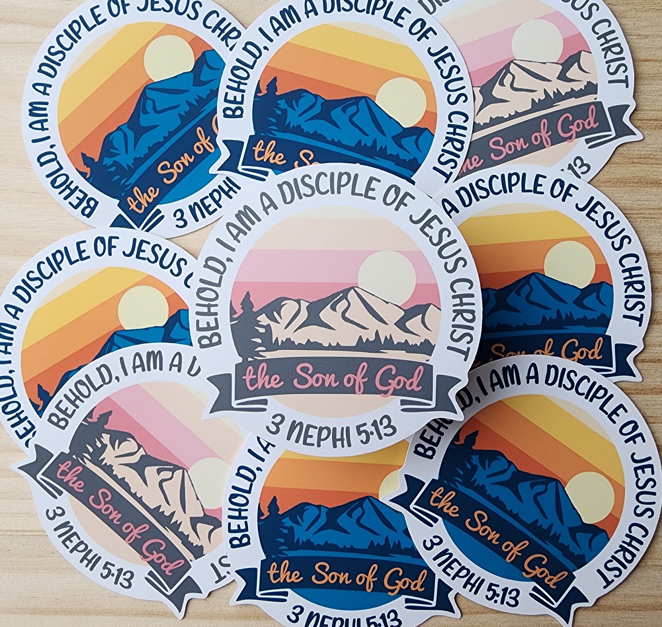 2.5" Round Stickers LDS Youth Theme 2024 Mountain I Am A Disciple of ...