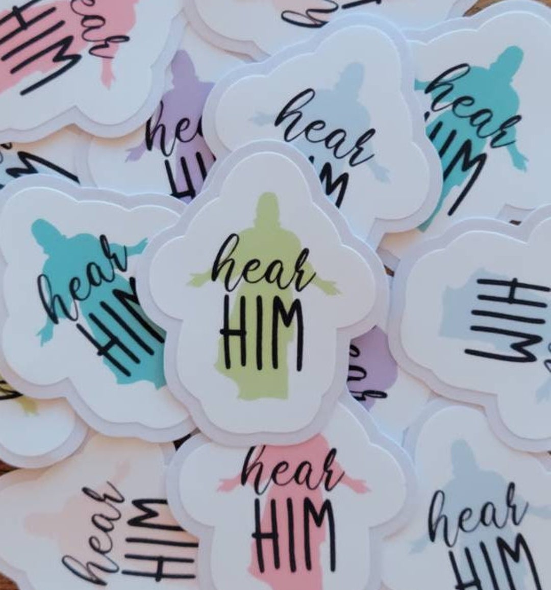 Hear Him - Jesus Christ Stickers - Easy-to-peel - Religious Christian ...
