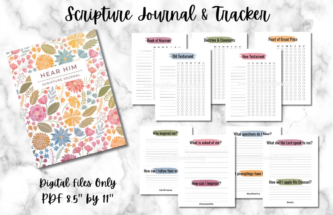 LDS Scripture Journal Digital Download Printable -10 Pages- Reflection ...